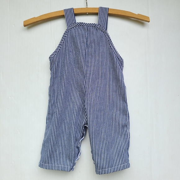 Vintage | Bottoms | Vintage Train Engineer Blue Pinstripe Bib Overalls ...